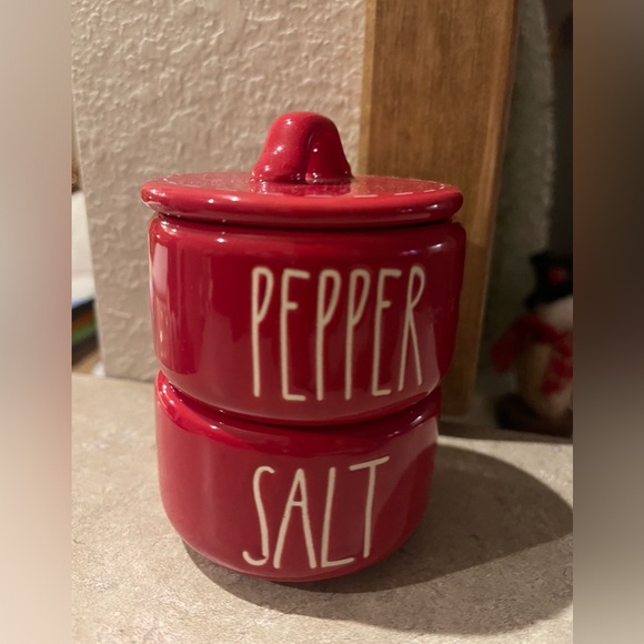 Rae Dunn | Kitchen | Rae Dunn Red Saltpepper Storage | Poshmark